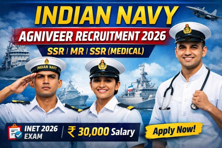 Indian Navy Agniveer SSR, MR & SSR (Medical) Recruitment 2026 – Apply ...